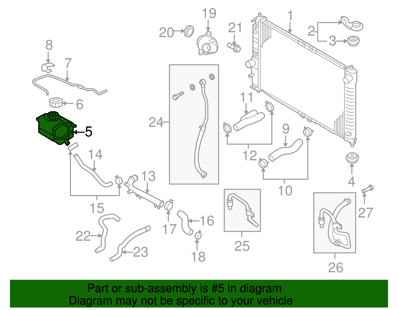 2004-2008 Chevrolet Radiator Surge Tank 96817343 | Shop Matick Buick GMC