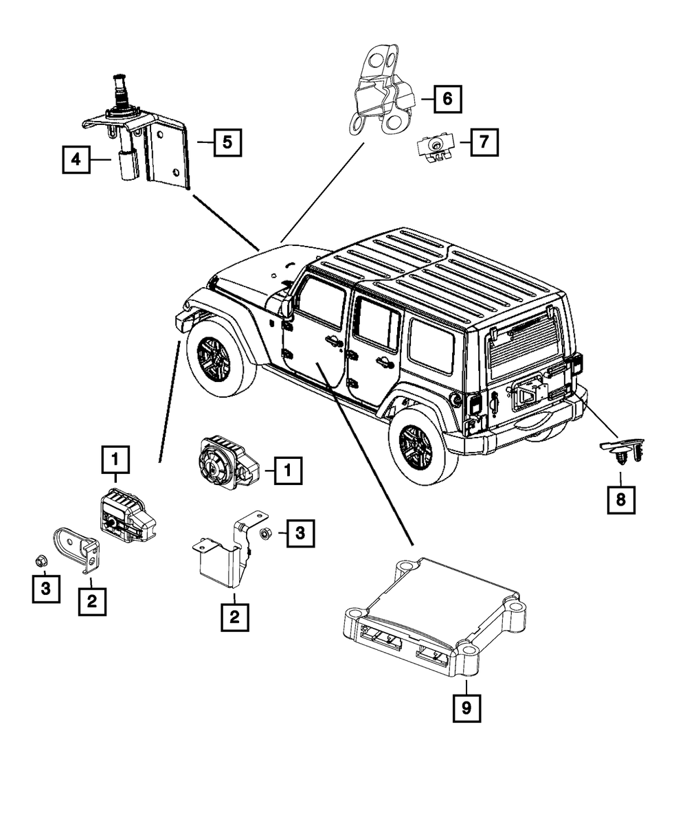 68159296AA - Intrusion Module Sensor 2015-2018 Jeep | Big 3 Auto Parts