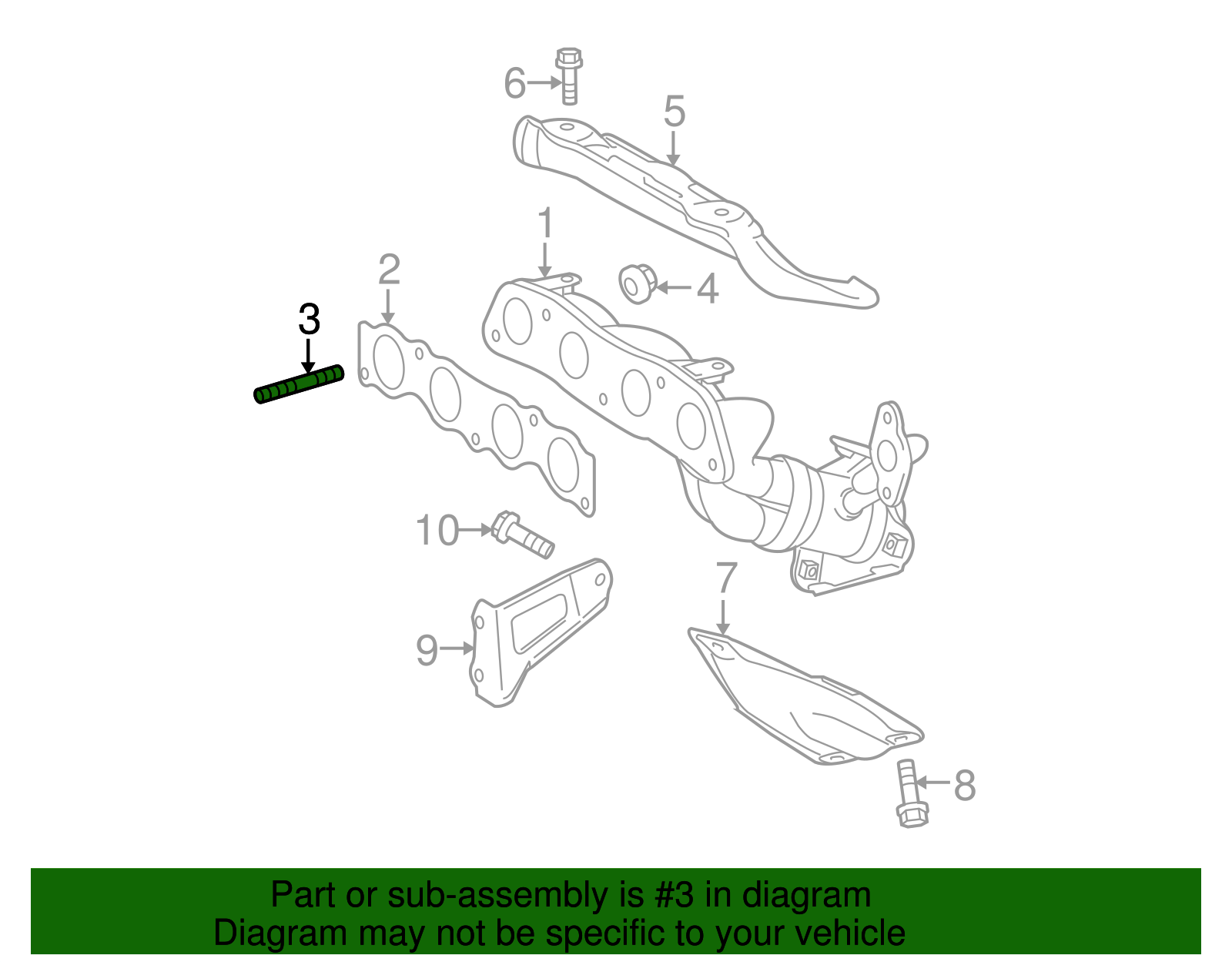 Genuine Toyota Engine Intake Manifold Bolt part# 90126-A0006 for 2001 ...