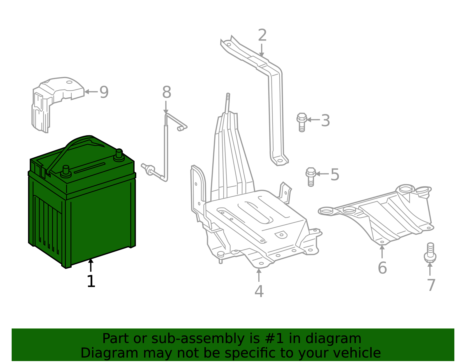 2012-2018 Toyota Vehicle Battery 28800-28102 | OEM Parts Online