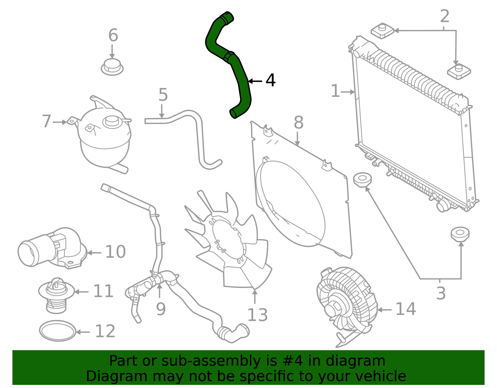 2021-2025 Ford Upper Hose lc2z8260a | TascaParts.com