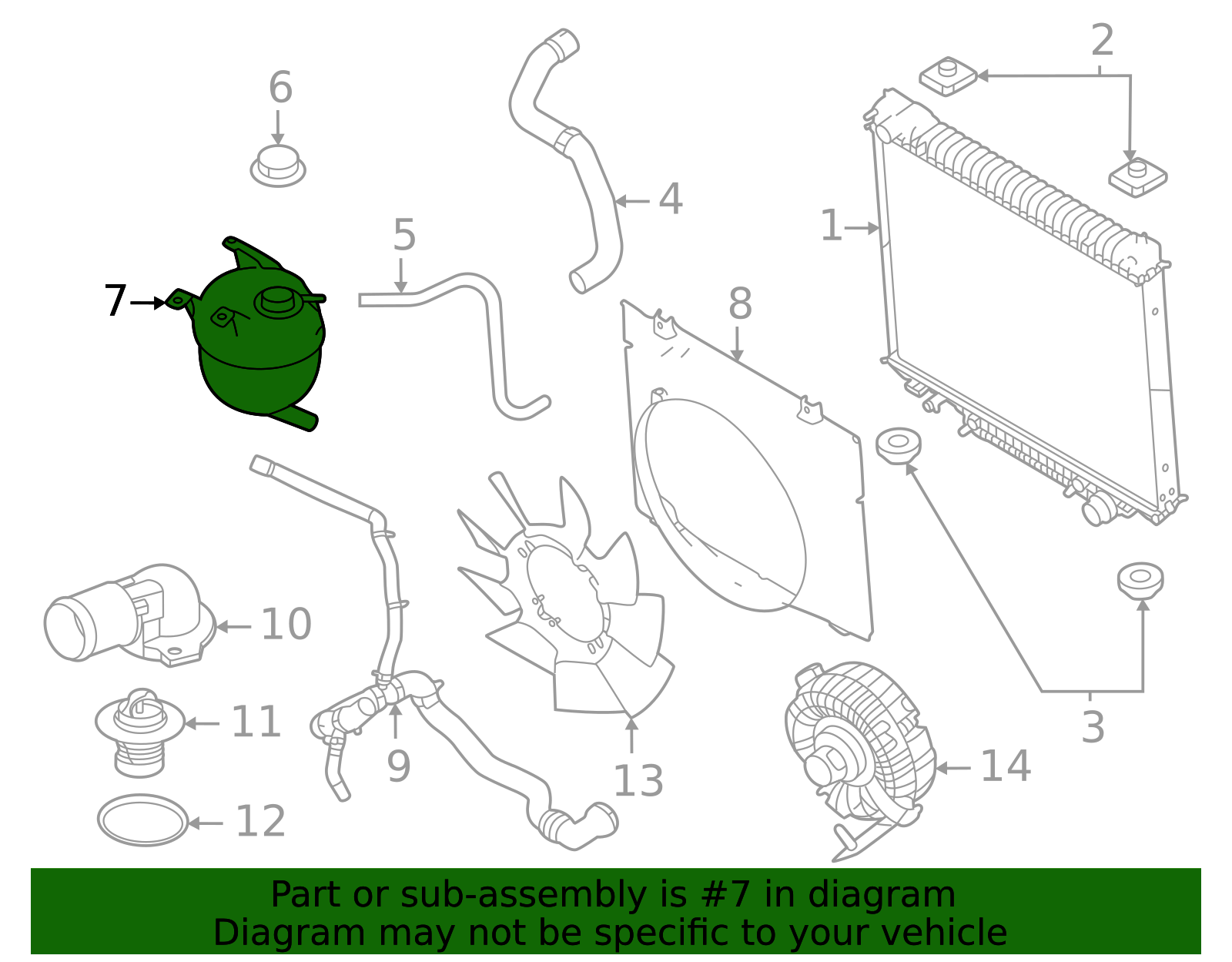 LC2Z-8A080-A - Engine Coolant Reservoir 2021-2025 Ford | Ford Parts Direct