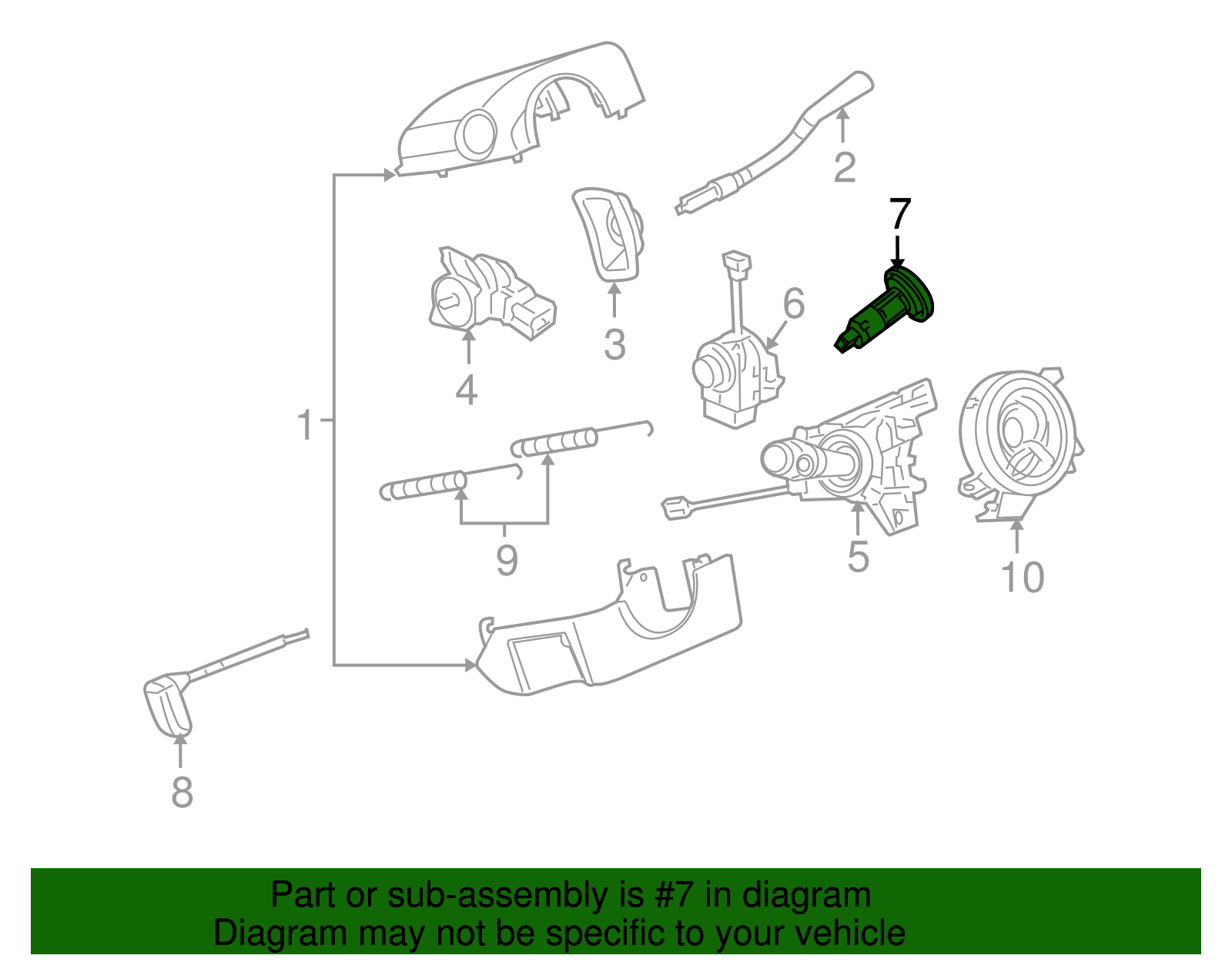 15794826 - 2004-2016 GM - Ignition Lock Cylinder | Partners Chevy