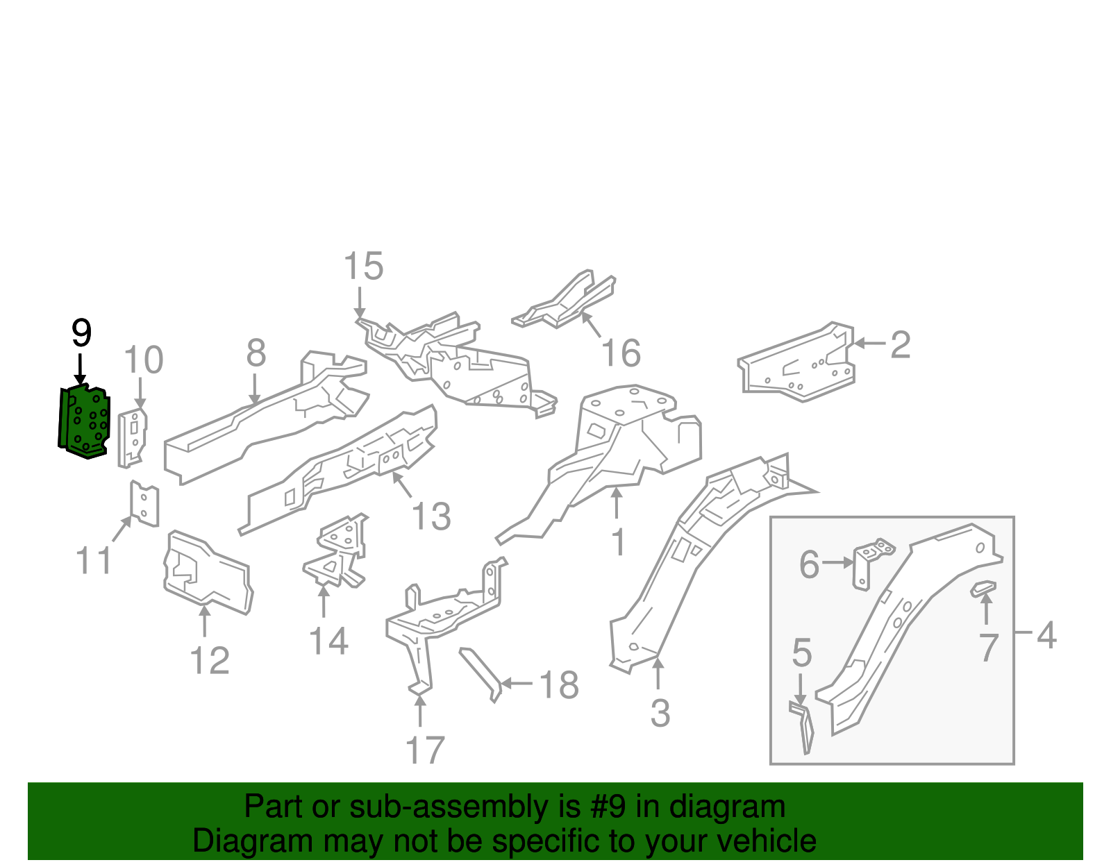 60921-TVA-A00ZZ - 2018-2022 Honda Accord - Bracket L Front Sub-Frame ...