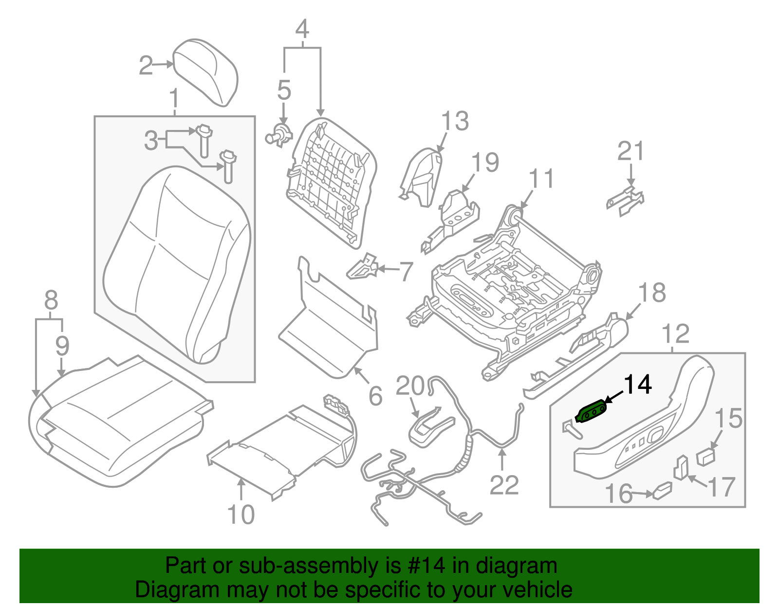 2008-2018 Nissan Switch 87016-JM00A | Nissan Parts Central