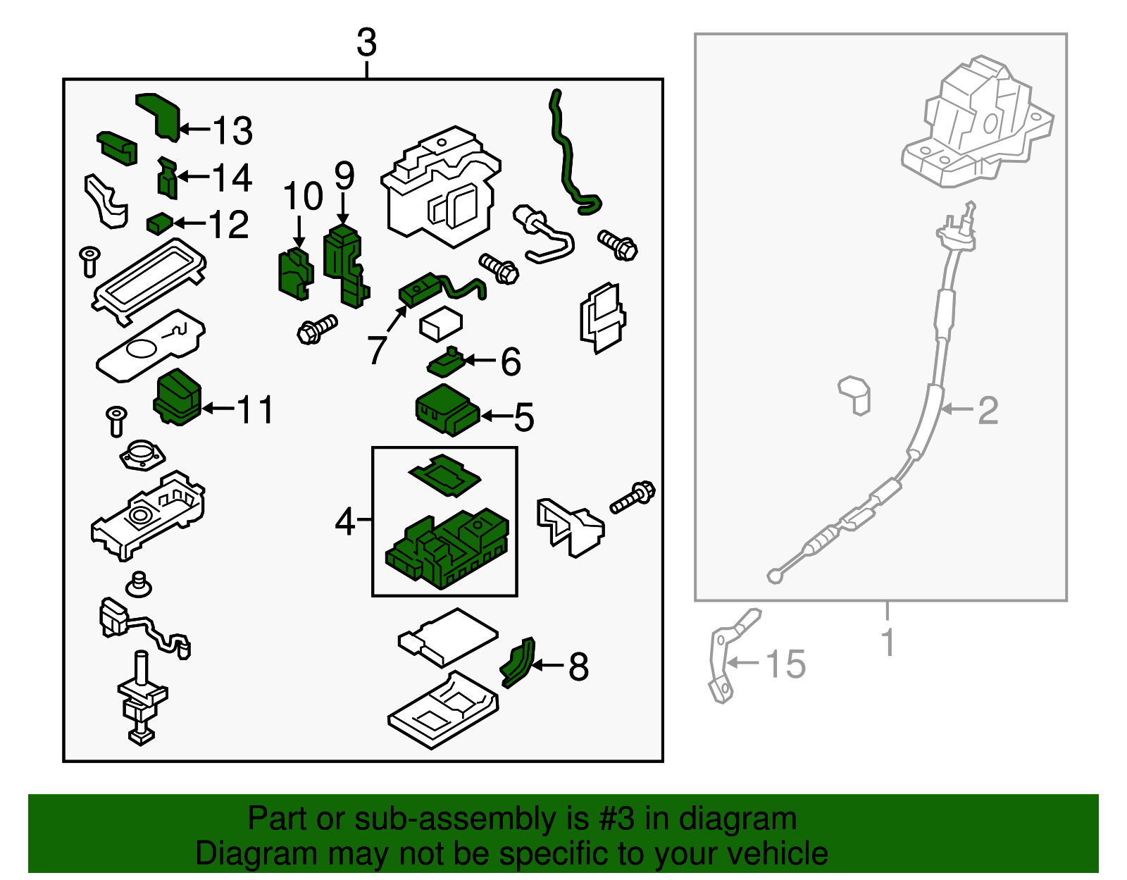 2015-2017 Kia K900 Gear Shift Assembly 46700-3T500 | TascaParts.com