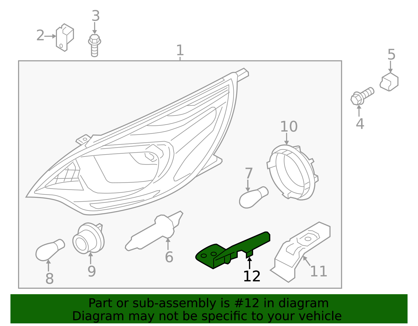 2012-2014 Kia Rio OEM NEW 2012-14 Kia Rio Sedan Passenger Side Mounting ...