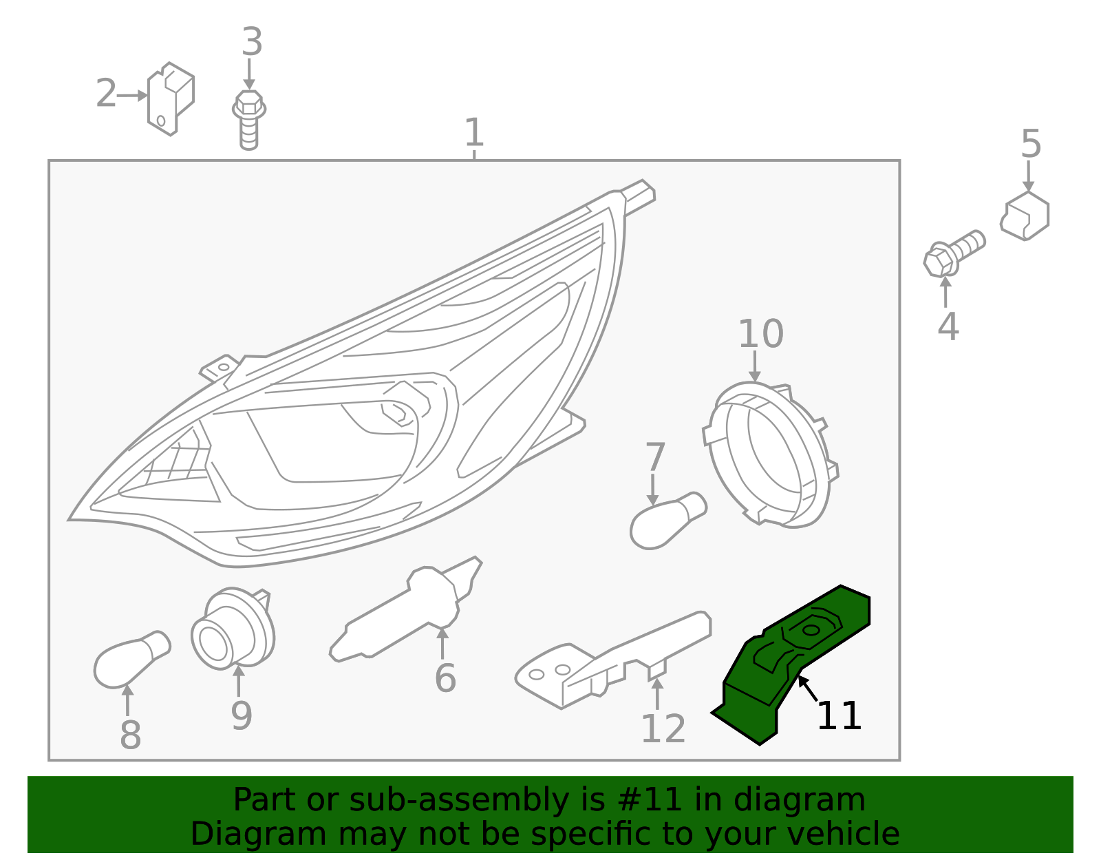 2012-2014 Kia Rio OEM NEW 2012-14 Kia Rio Sedan Passenger Side Mounting ...