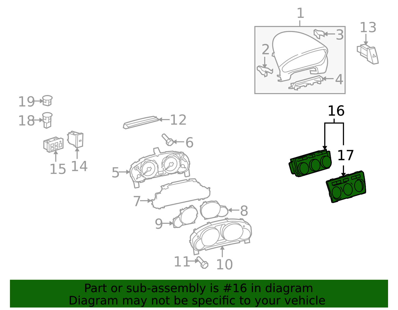 GS3L-61-190E - Dash Control Unit 2009-2013 Mazda 6 | MazdaParts.US Store
