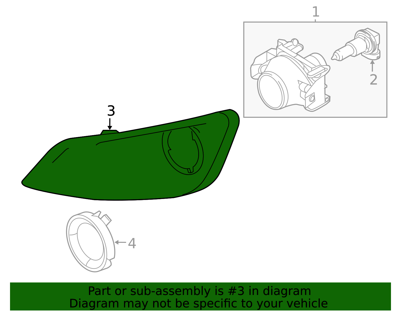 2009-2016 Lincoln MKS Lamp Bezel - Passenger Side (RH) 8A5Z-15266-AA ...