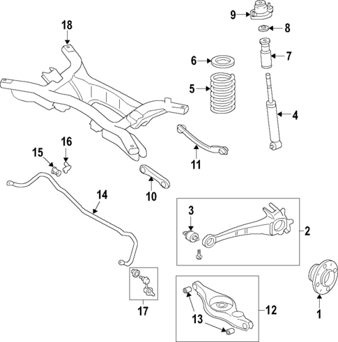 Rear Suspension for 2014 Mitsubishi Outlander | Parts Brampton Mitsubishi