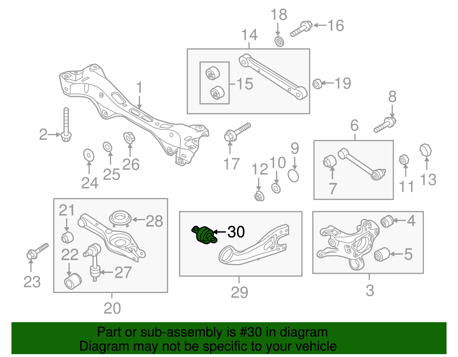 2011-2016 Kia | Trailing Arm Bushing | 55274-3R000 | Kia Auto Parts