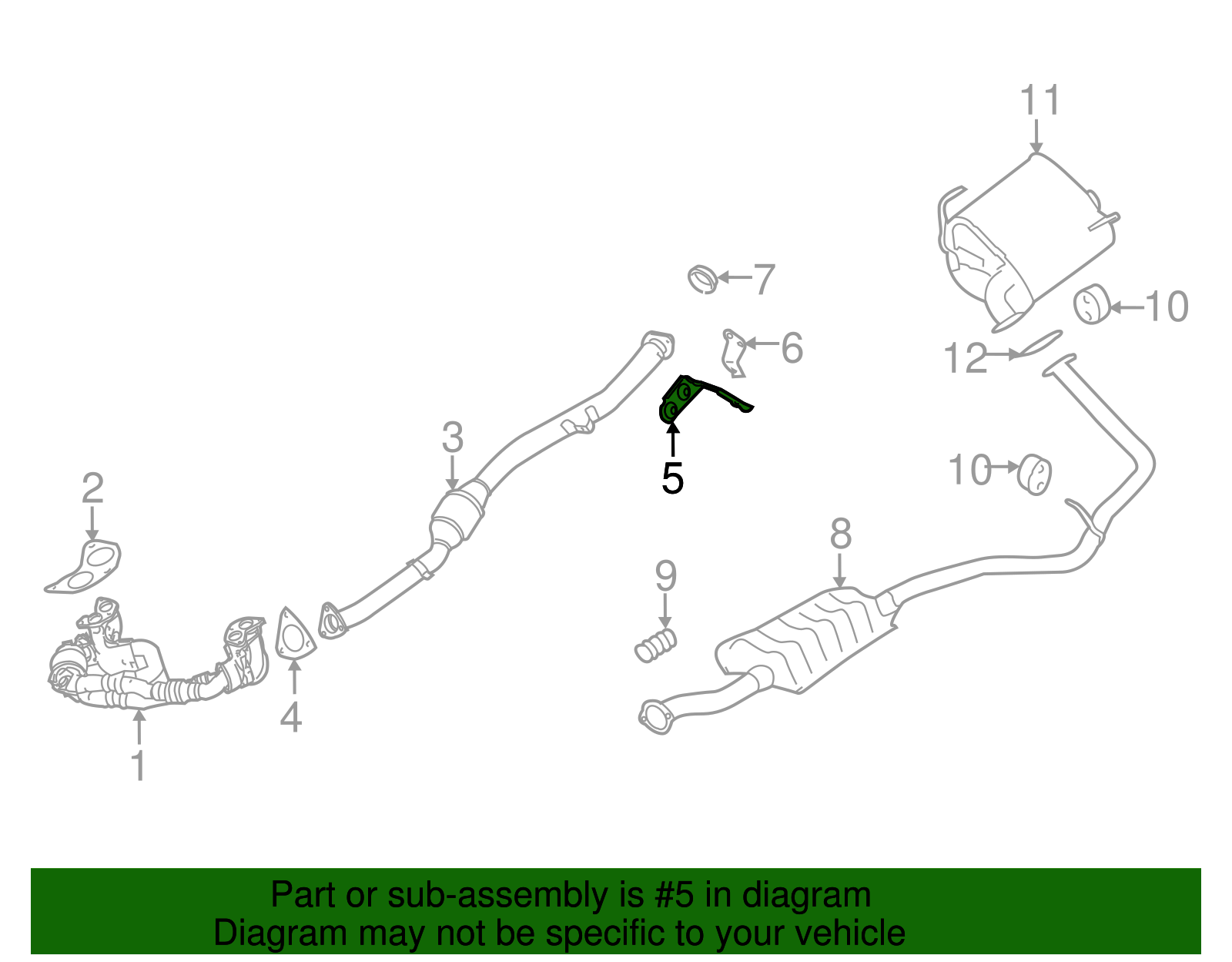 1995-2021 Subaru Exhaust System Hanger Bracket 44021AA090 | Subaru ...