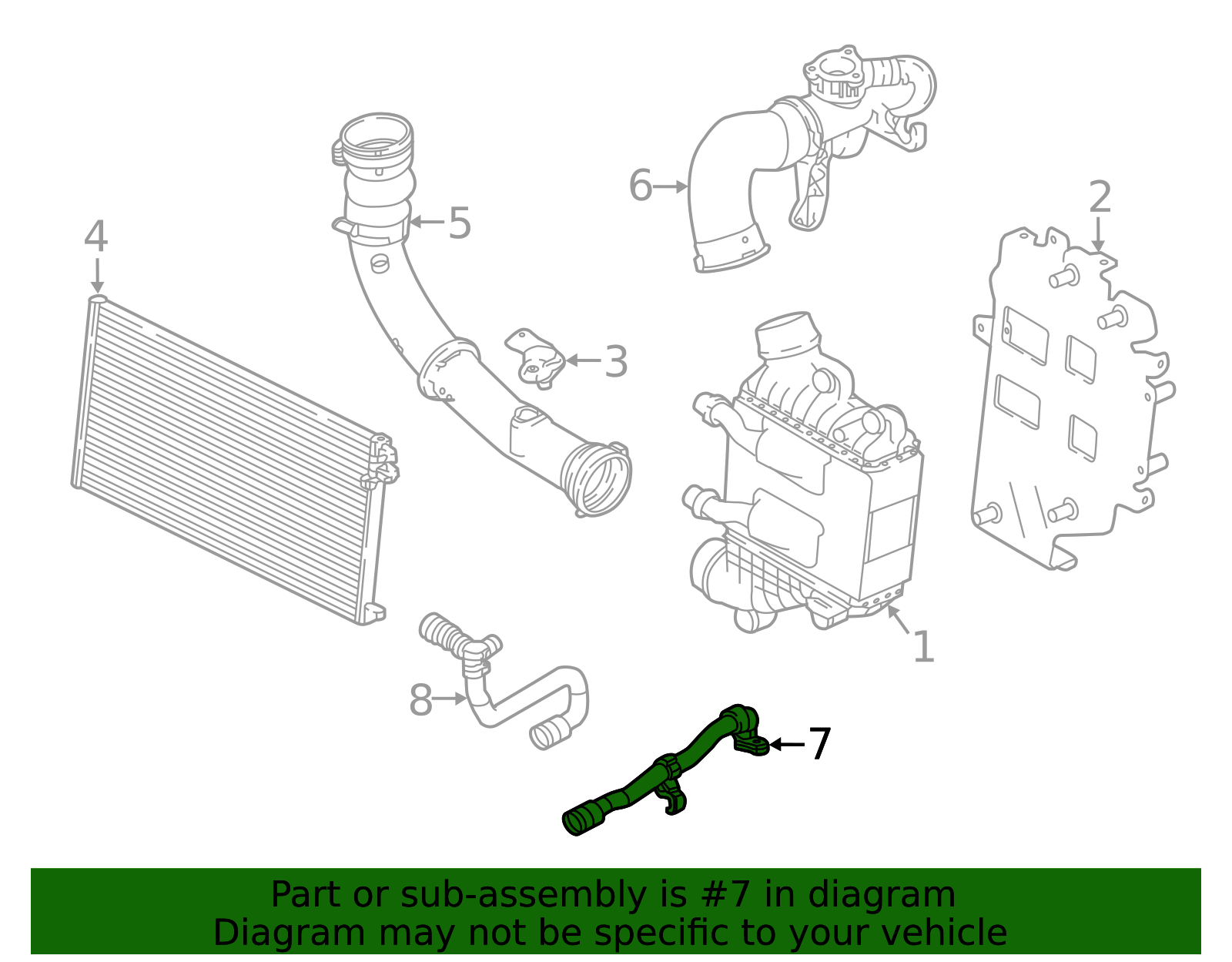 2018-2023 Jaguar E-Pace Engine Coolant Hose J9C21053 | OEM Parts Online
