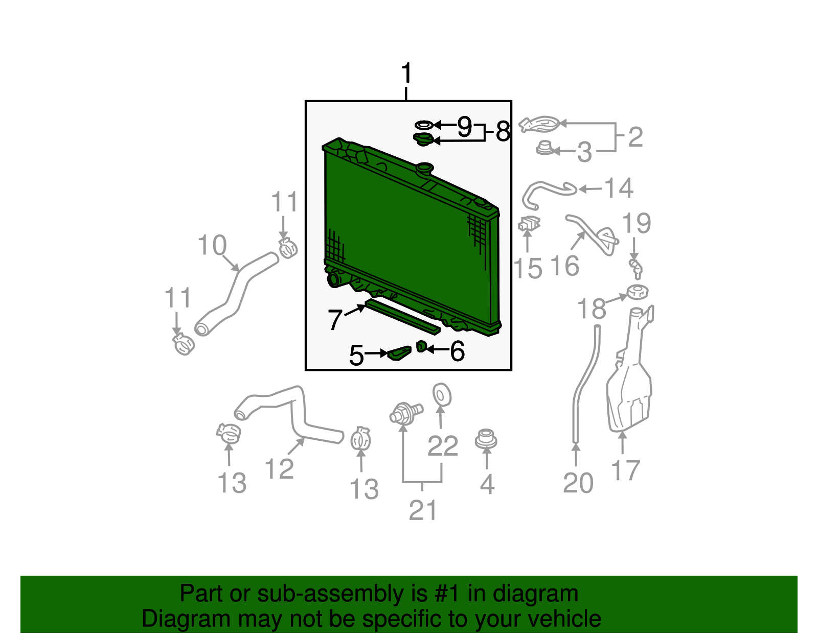 2007-2013 Acura Radiator Assembly 19010-RYE-A52 | OEM Parts Online