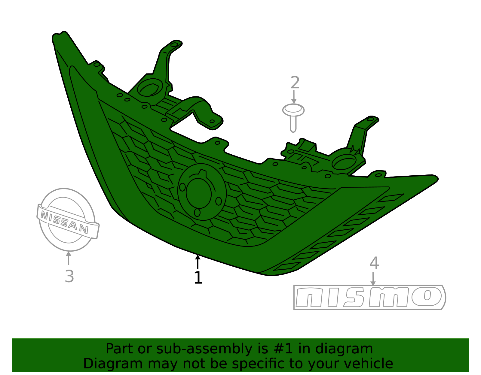 62310-3YU0D - Grille 2016-2019 Nissan Sentra | Sullivan Brothers Nissan