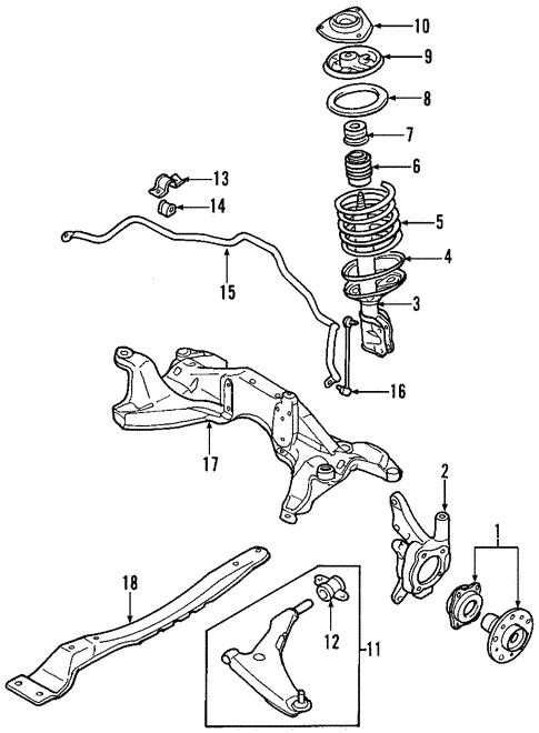 Front Suspension for 2002 Mitsubishi Eclipse | Mitsubishi Parts Warehouse