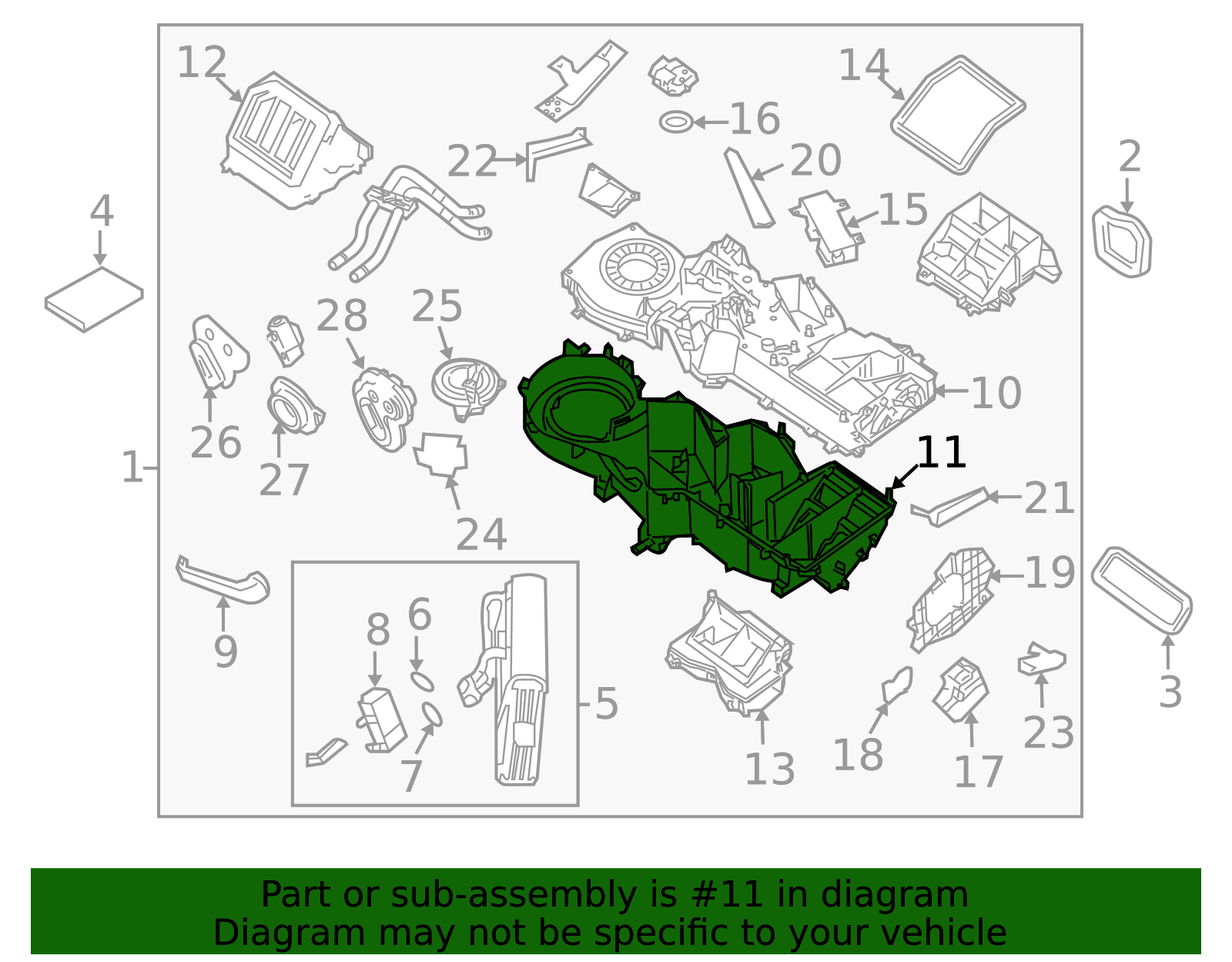 2005-2007 Nissan Blower Case 27280-ZC00A | My Nissan Part