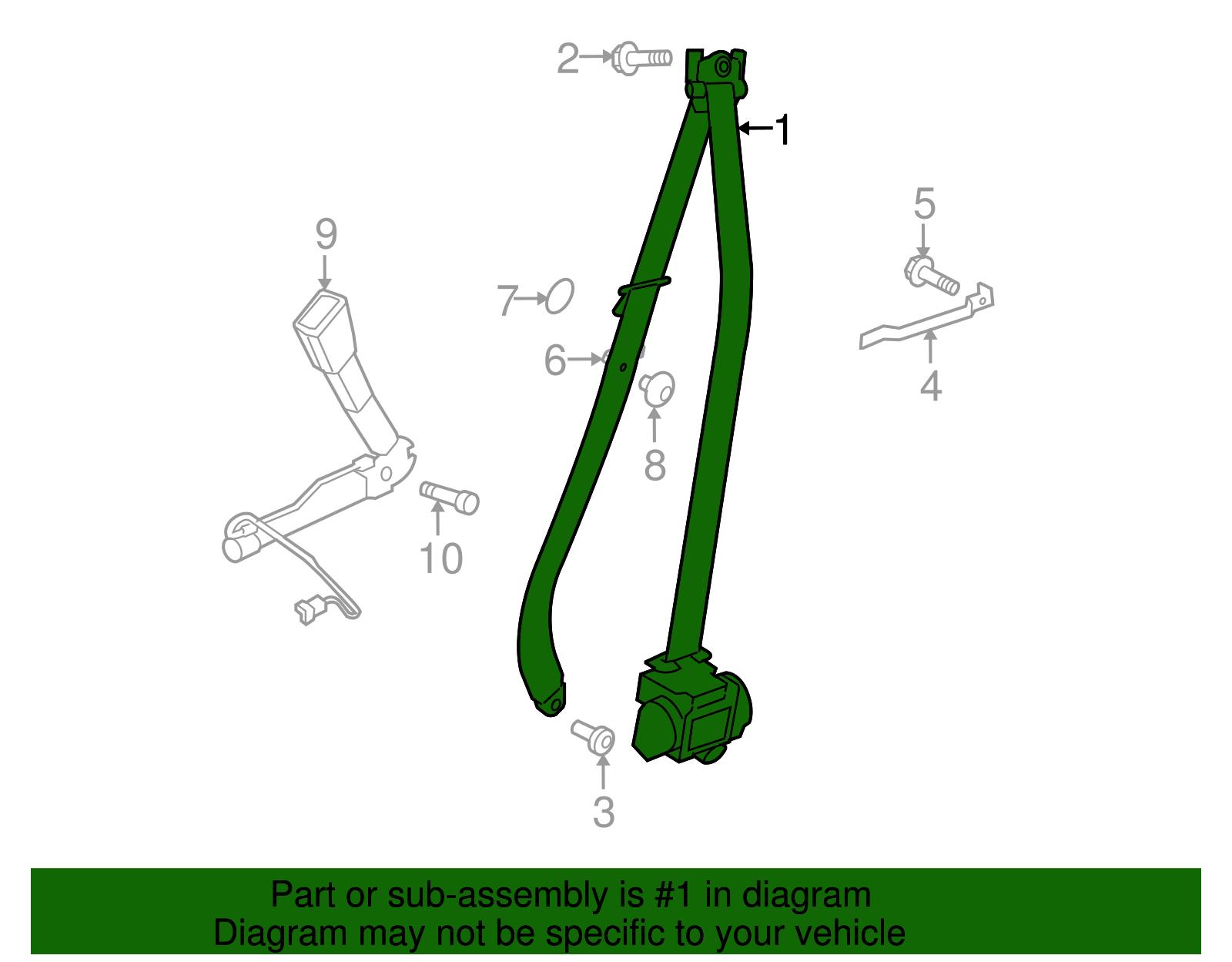 Genuine BMW 72-11-9-117-219 | Seat Belt Assembly | FREE Shipping on ...