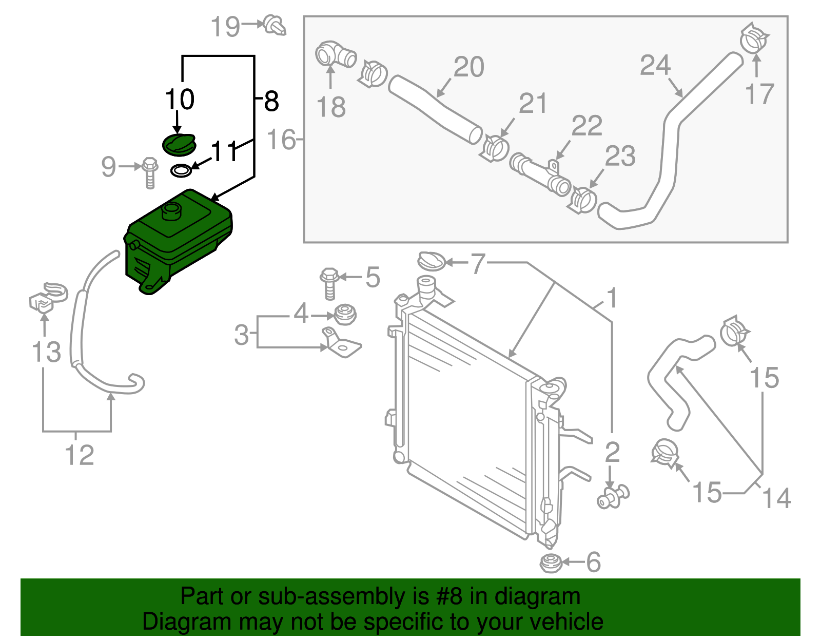 25430-D4000 - Reservoir Assembly 2016-2020 Kia | Kia.Parts Store