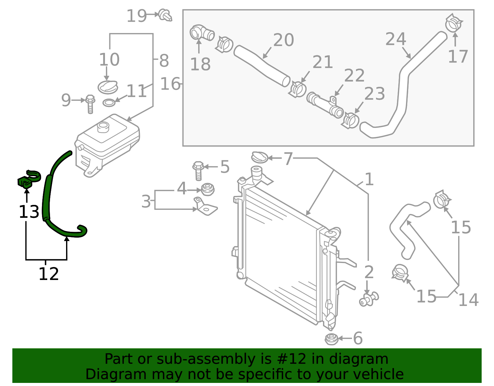 25450-D5000 - Reservoir Hose 2016-2020 Kia Optima | Kia.Parts Store