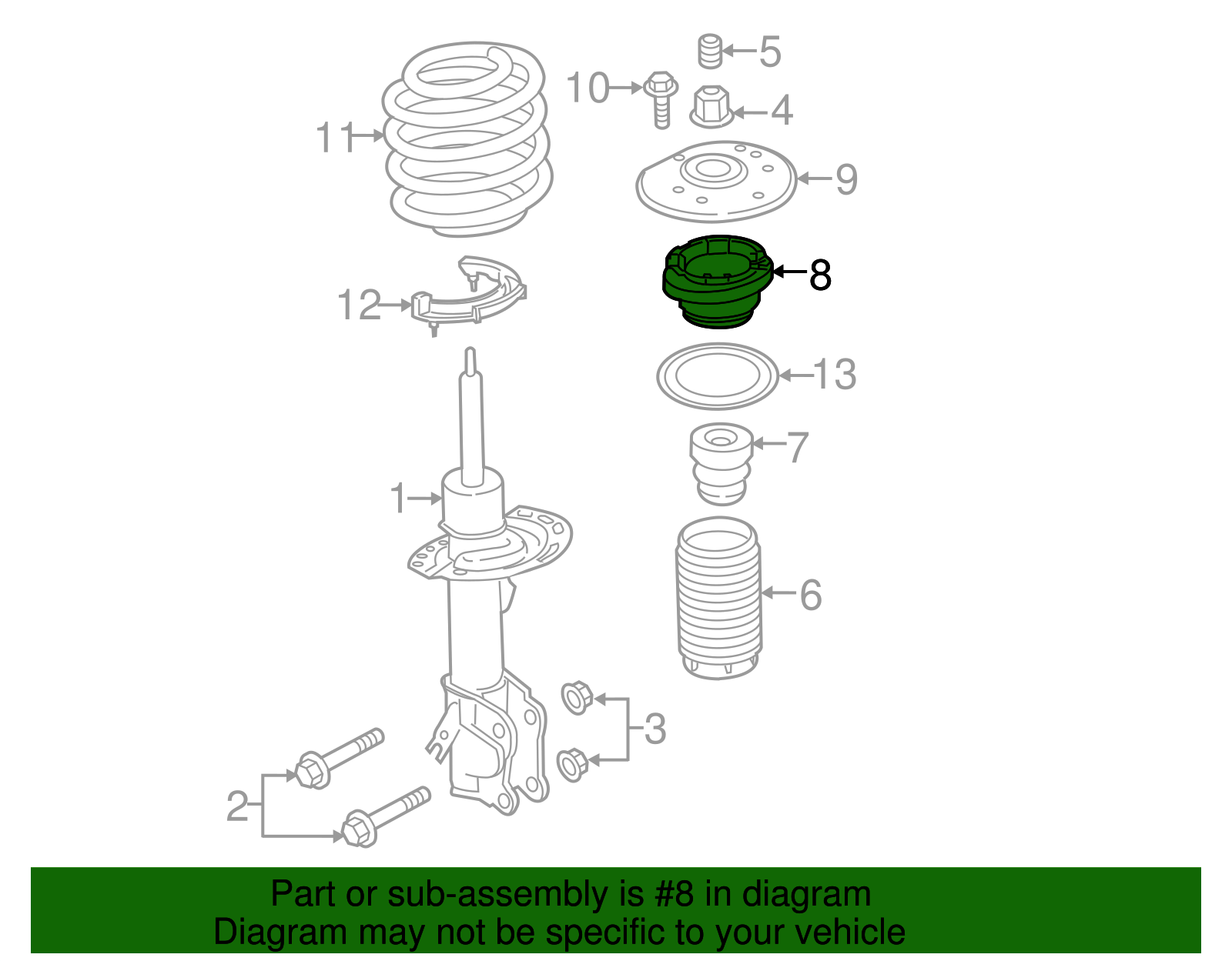 Genuine OEM Ford Part - Strut Bearing DG9Z-18198-A | Genuine OEM Ford ...