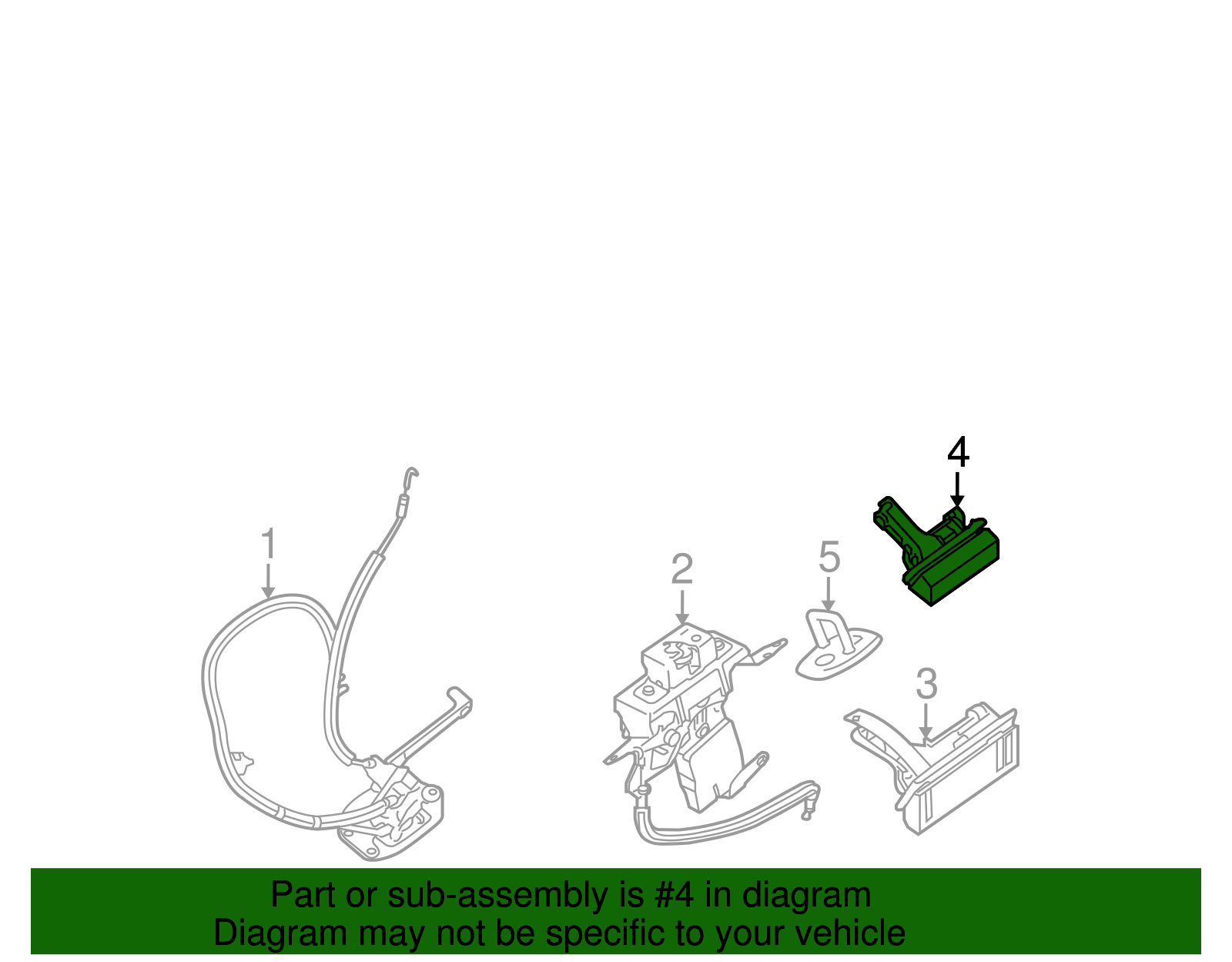 2005-2012 Nissan Pathfinder Handle 90606-EA510 | Nissan Parts Central