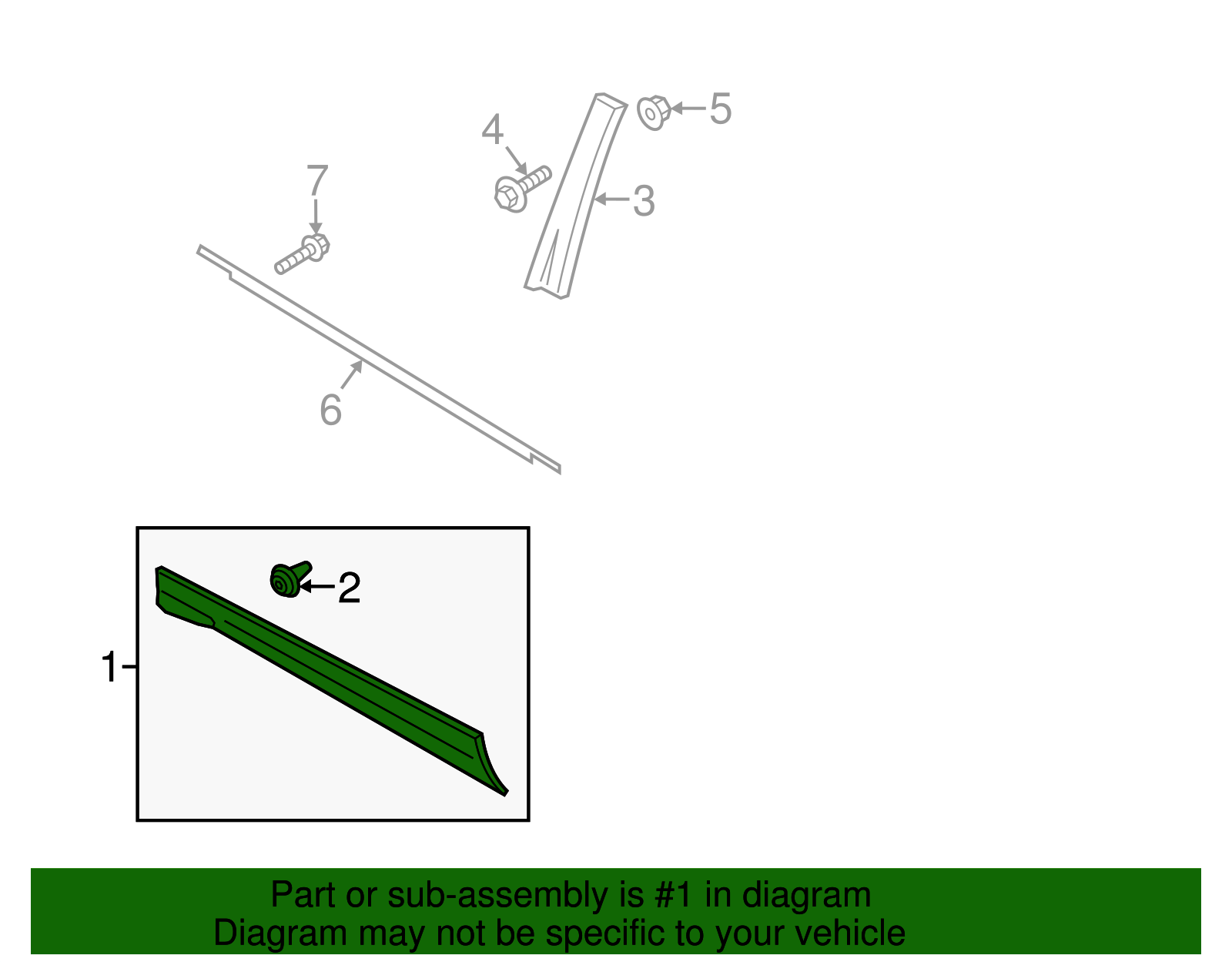 2013-2016 Ford Escape OEM NEW 2013-2016 Ford Escape Left Side Molding ...