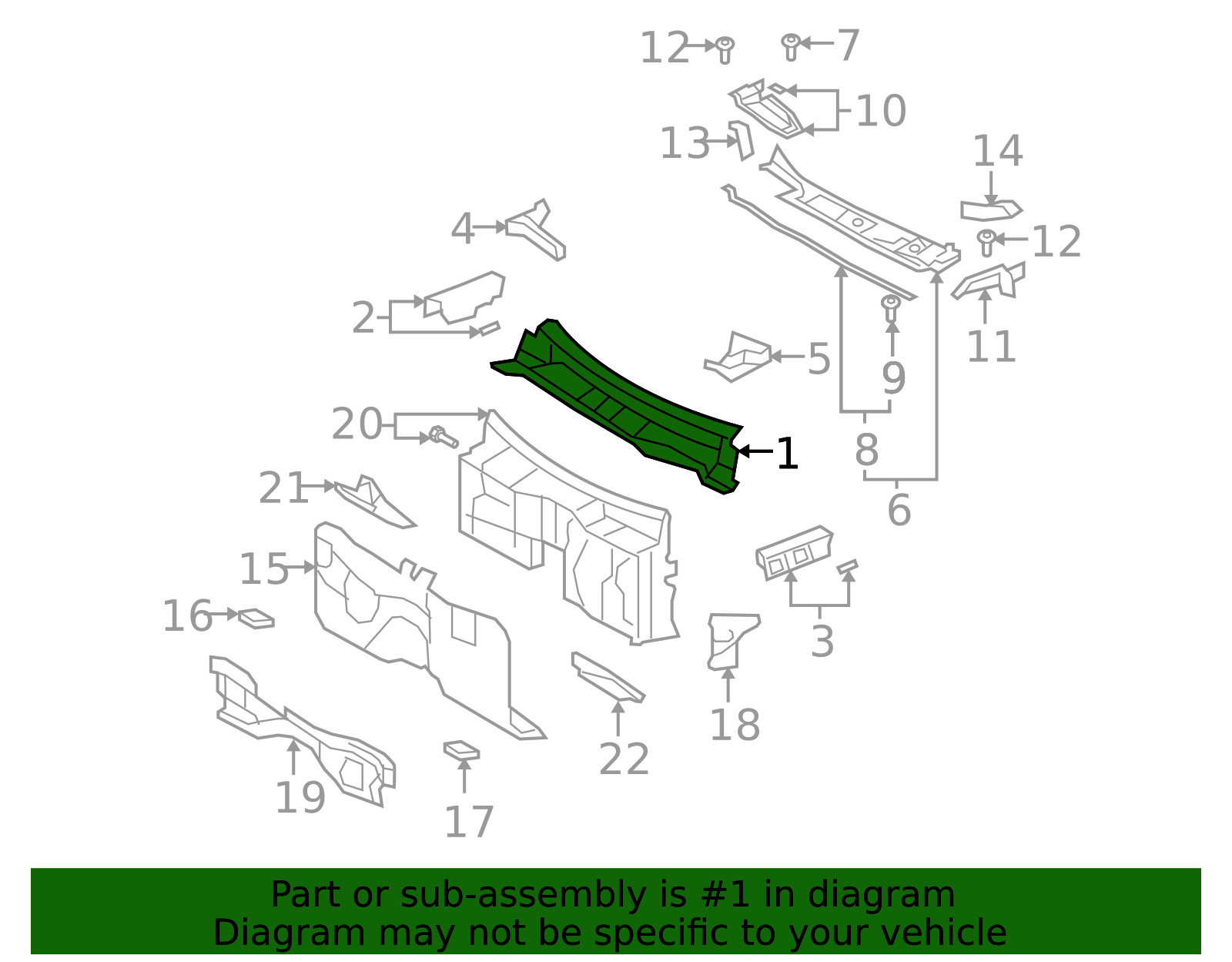 2012 Lexus Cowl Top Panel 55700-50182 | OEM Parts Online