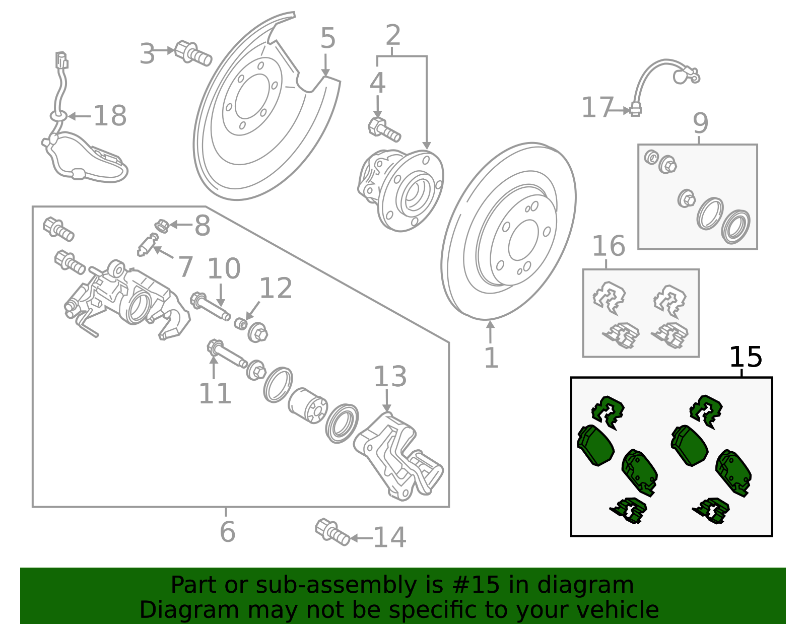 2018-2024 Mitsubishi Eclipse Cross Brake Pads Rear 4605C012 ...