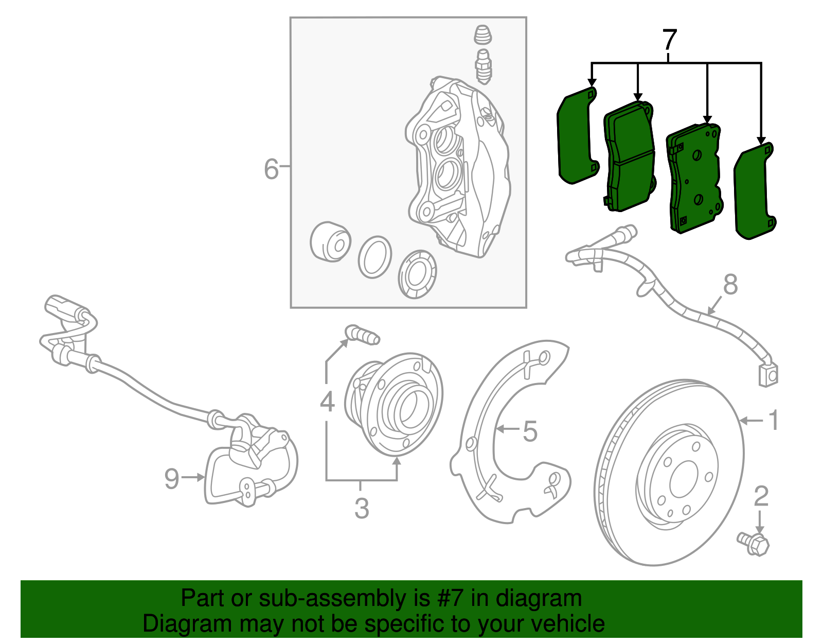 2016-2020 Cadillac CT6 Front Disc Brake Pad Kit 85138463 | Shop Matick ...