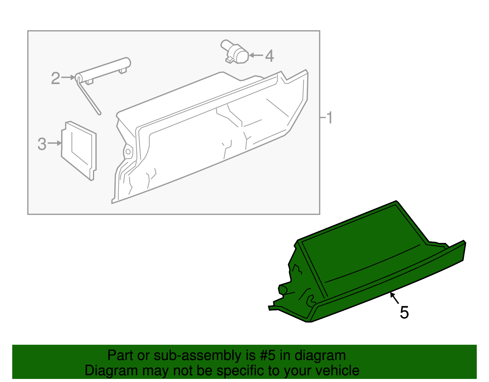 68510-6WK0B - 2020-2025 Nissan LEAF - Glove Box Door | Conicelli Nissan