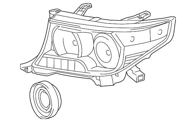 2013-2015 Toyota Land Cruiser Composite Headlamp Right 81145-60F50 ...