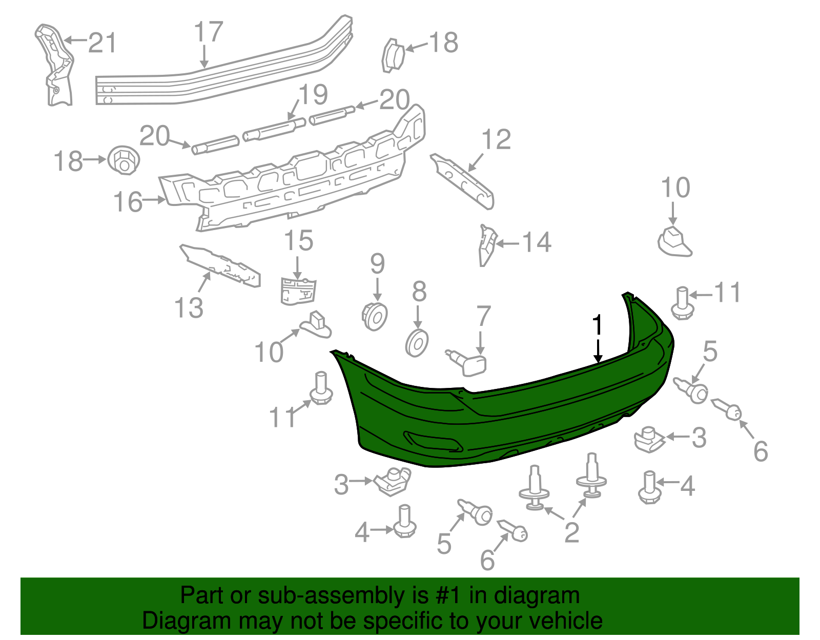 52159-0E900 - Bumper Cover For 2004-2009 Lexus | Lexus OE Parts