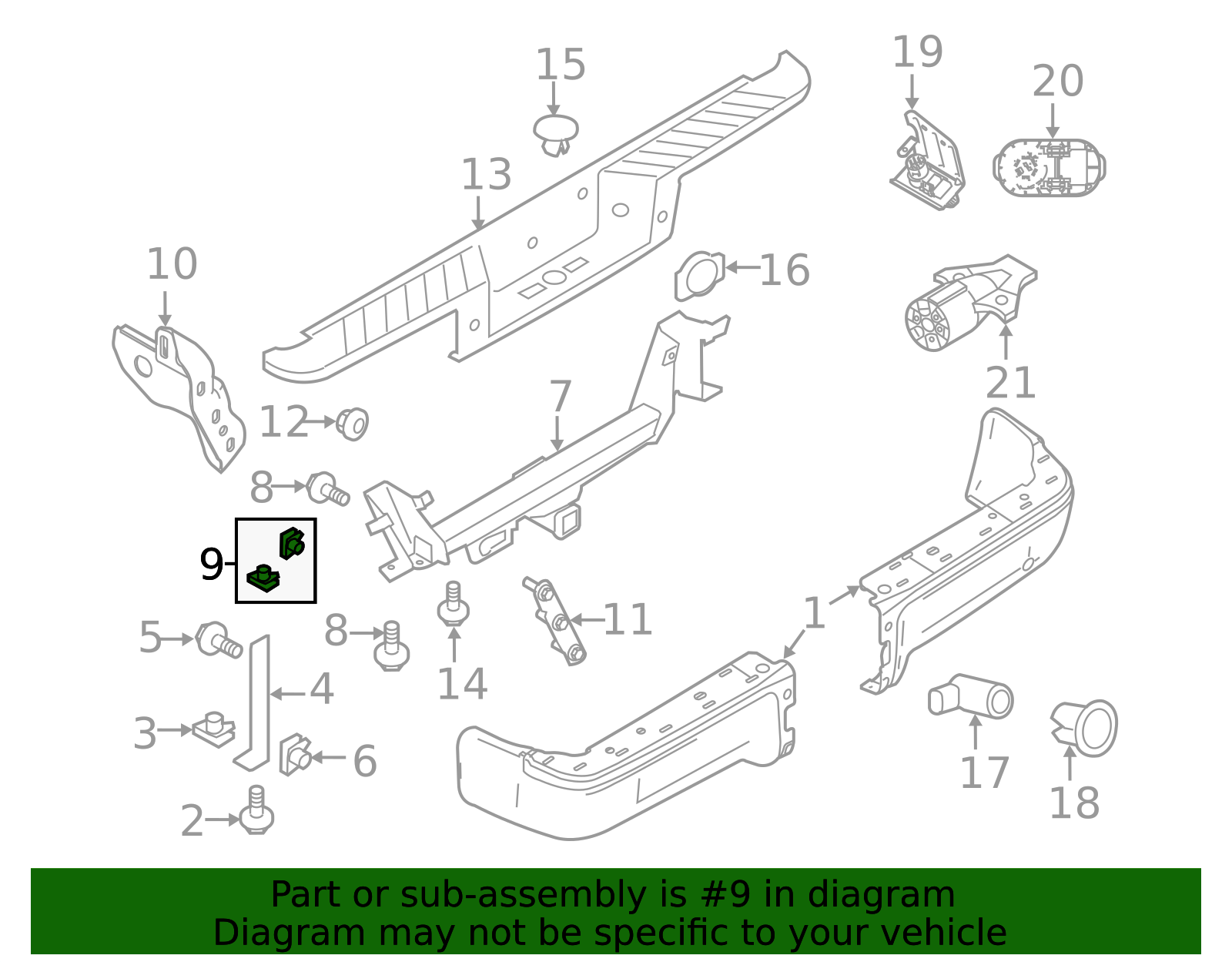 2006-2014 Ford F-150 Mount Bracket Nut -N800296-S441 | GetOEMParts.com