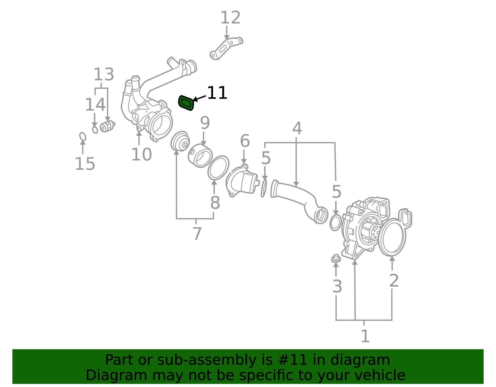 2000-2017 GM Engine Coolant Water Inlet Seal 90537471 GM ...