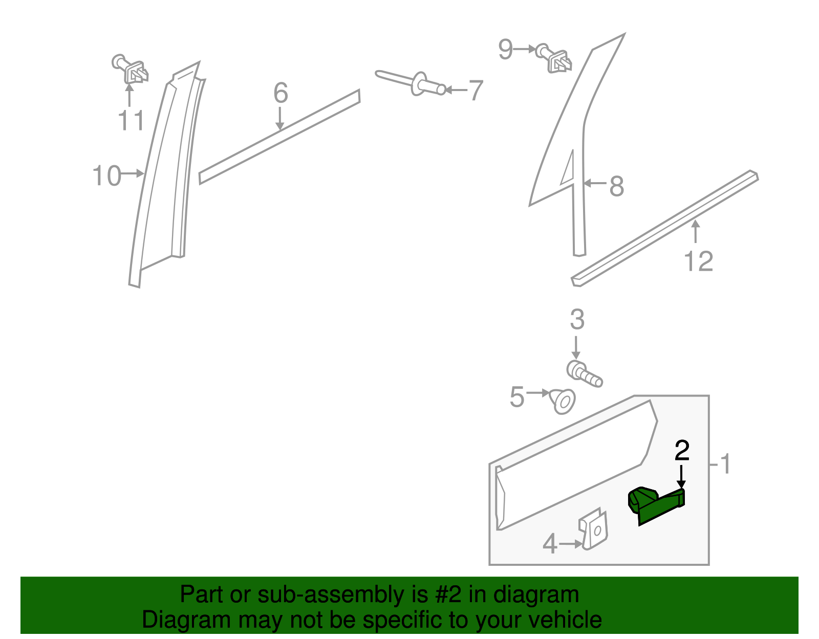 2011-2017 Volkswagen Touareg Lower Molding Clip 7P0-854-719 | OEM Parts ...