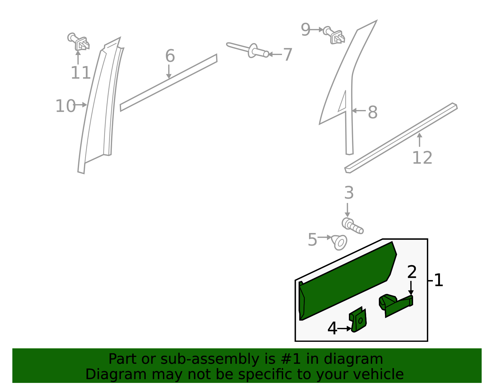 2011-2017 Volkswagen Touareg Lower Molding 7P6-854-950-H-GRU | VW ...