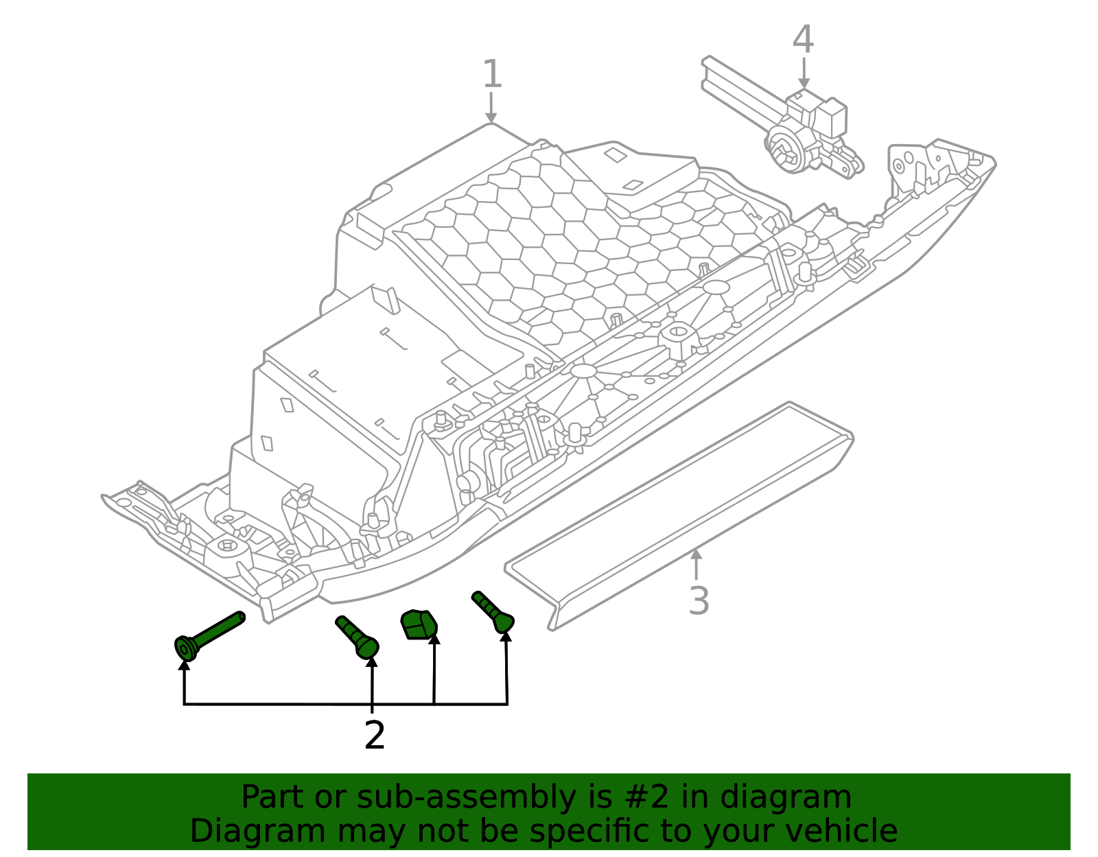4J3-898-030-A - Glove Box Assembly Repair Kit 2022-2024 Audi e-tron GT ...