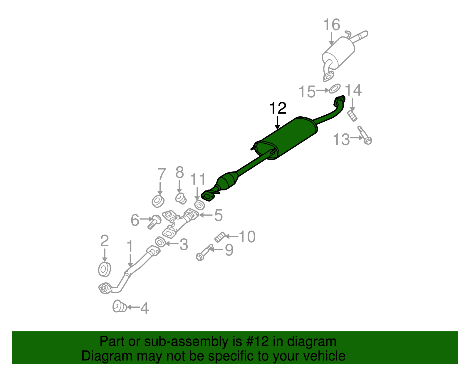 17430-20150 - Rear Muffler - 2004-2007 Toyota Highlander | OEM Genuine ...