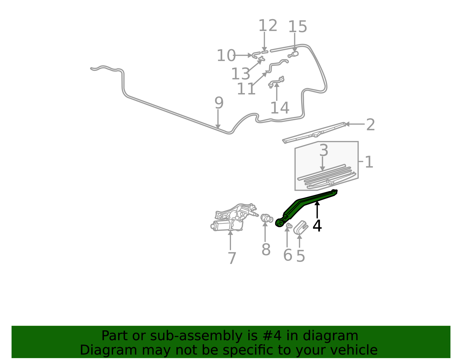 2001-2003 Toyota Highlander Wiper Arm 85241-48020 | Toyota Parts Center