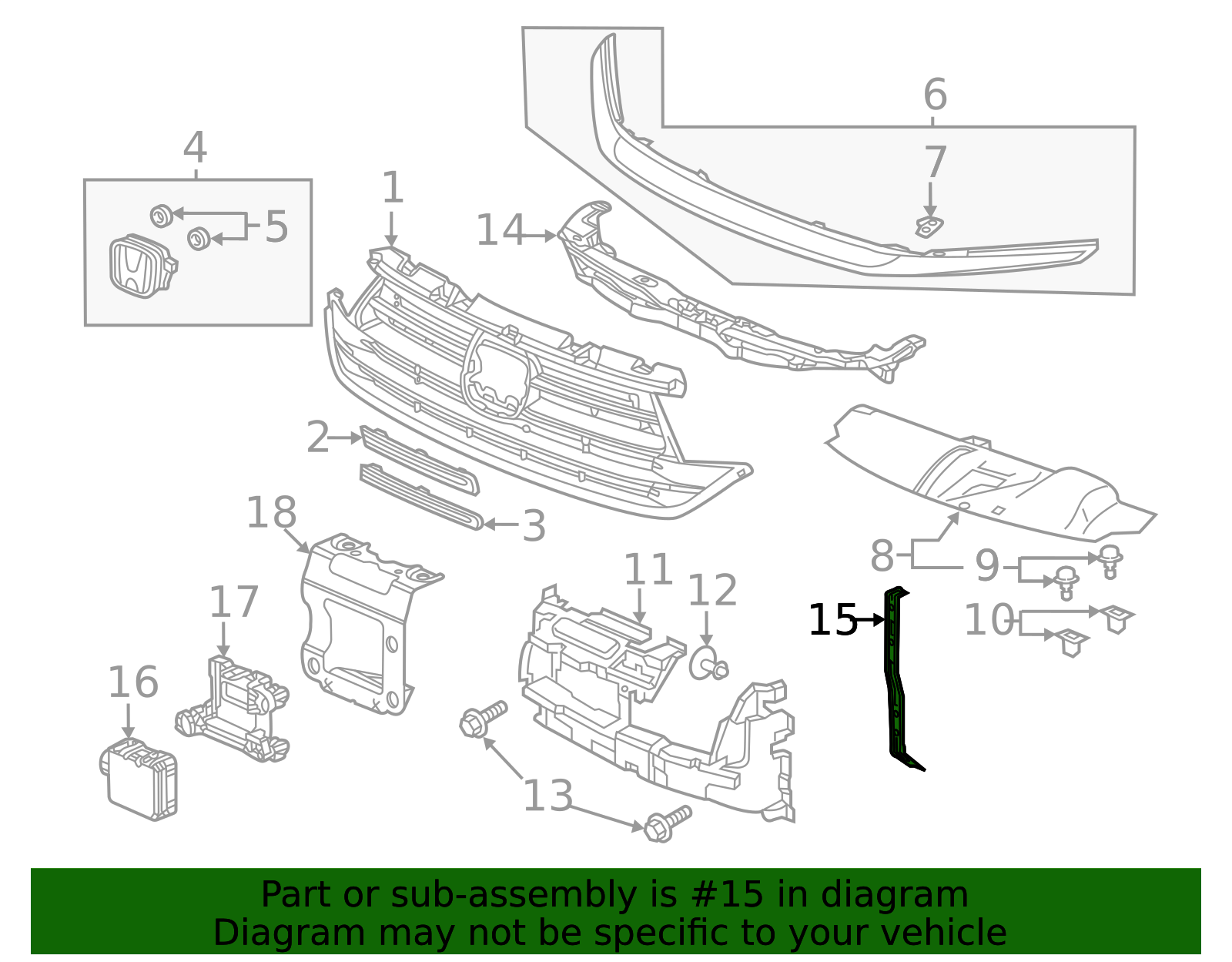71165-THR-A50 - High-Quality Grille Reinforcement Bracket for ...