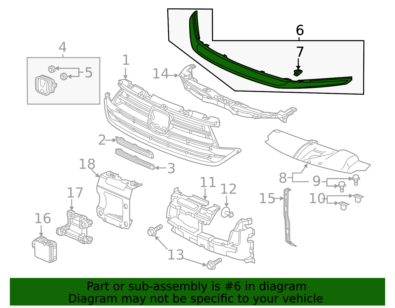 71150-THR-A50 - Upper Molding 2021-2024 Honda Odyssey | Honda Parts Online