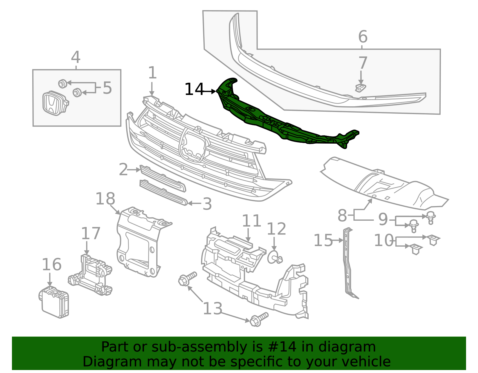 71160-THR-A50 - Upper Beam 2021-2024 Honda Odyssey | Honda Parts Online