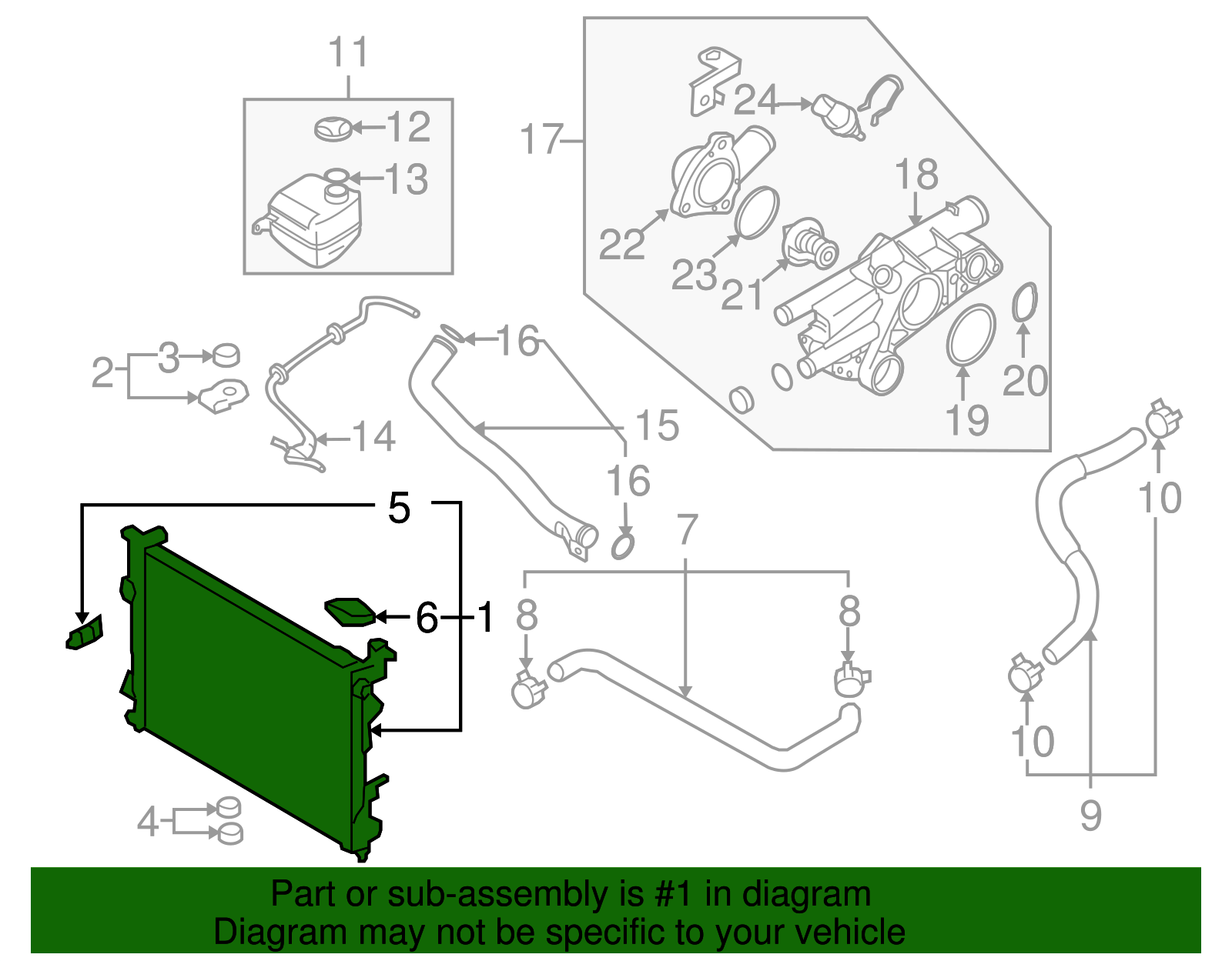 2010-2015 Hyundai Tucson Radiator Assembly 25310-2S500 | OEM Parts Online