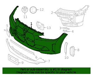 OEM BMW Bumper Cover Part# 51115a0f330 | BMW Parts Center