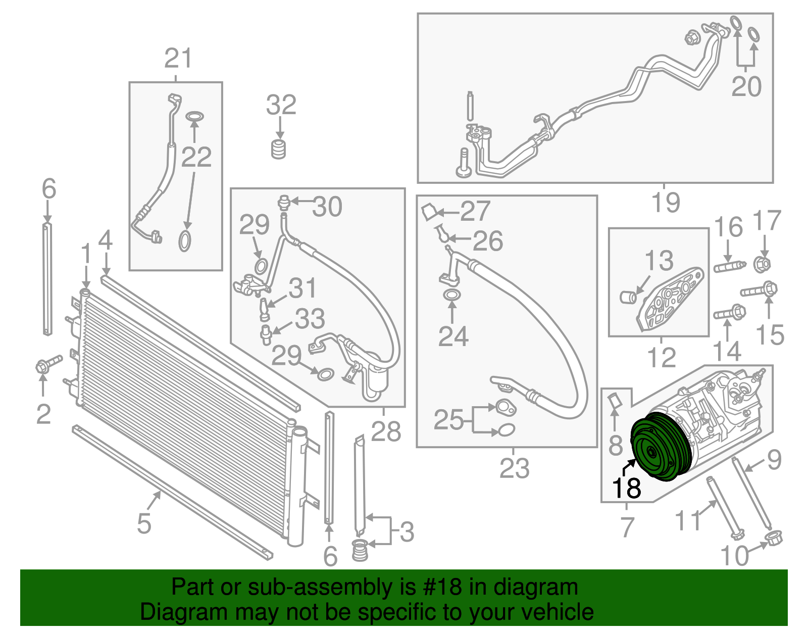2013-2016 Ford | Motorcraft™ A/C Compressor Clutch | YB-3197 | Walls ...