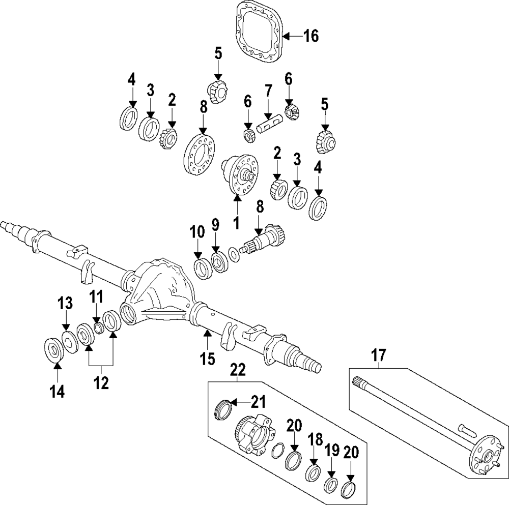 Genuine OEM Ford Part - Side Gear Kit 9L3Z-4215-G | Genuine OEM Ford ...