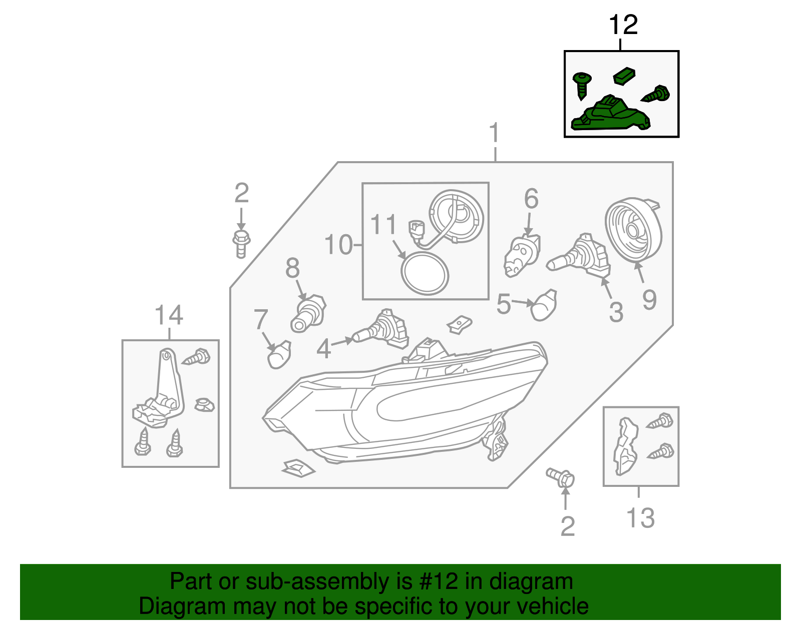 06100-TM8-A01 - Repair Bracket 2010-2014 Honda Insight | Group 1 Auto Parts