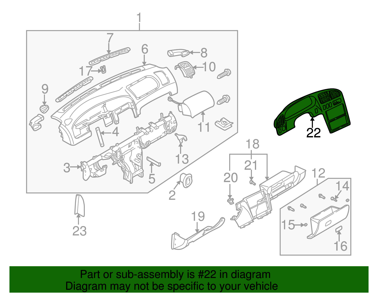 0K2N2-55420CD - Meter Hood 2002-2004 Kia Spectra | Kia.Parts Store